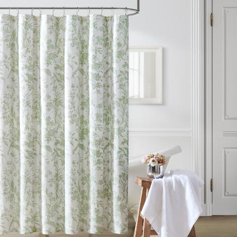 Green shower curtain store